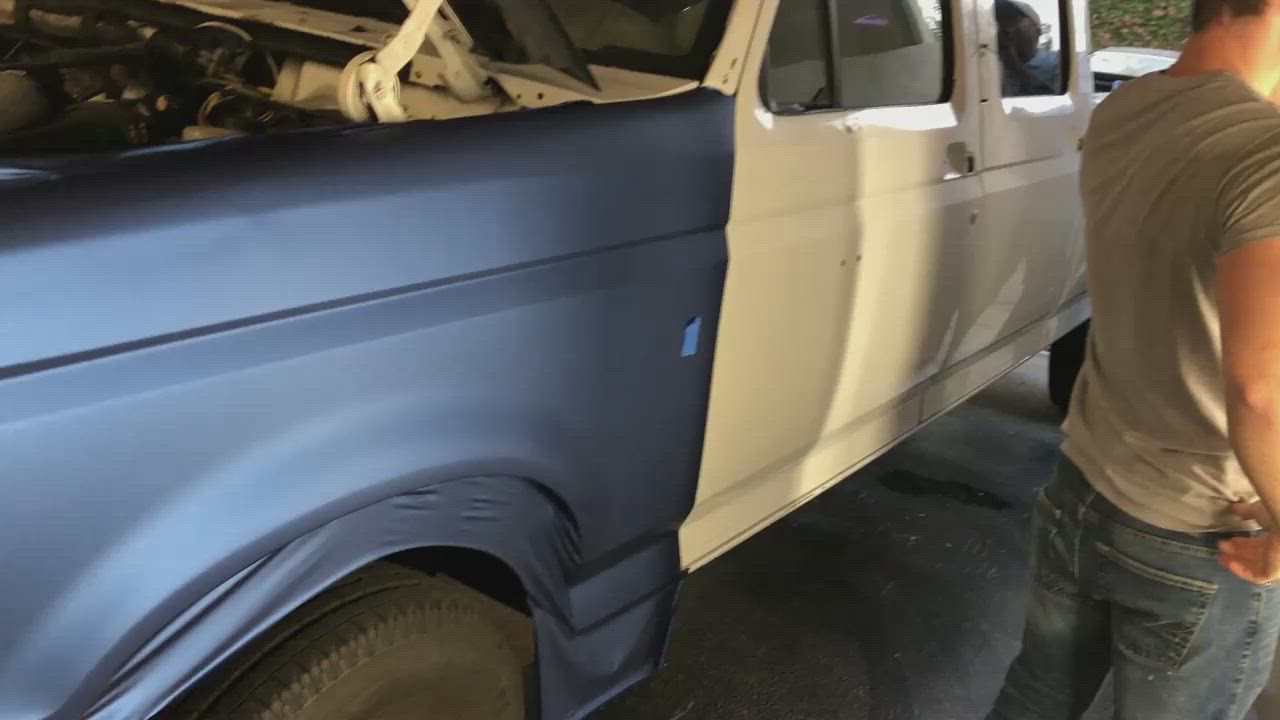Project Big White Applying Viny Wrap
